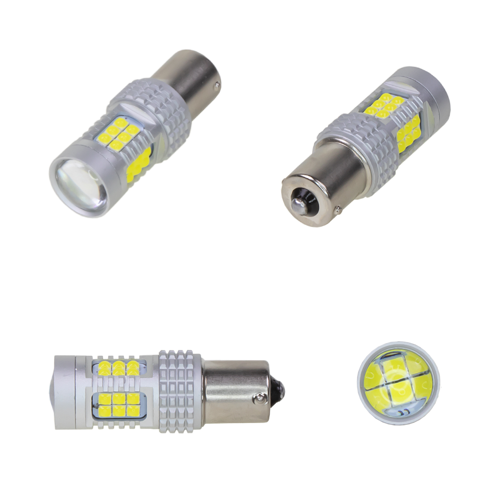LED BA15S bílá 12 24V 30LED 3030SMD STUALARM IMPORT s r o