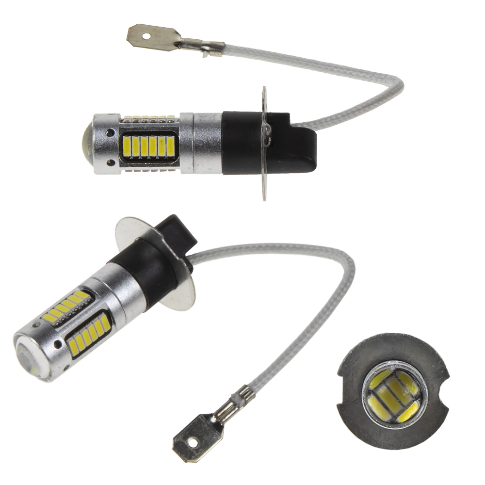 LED H3 bílá, 12-24V, 30LED/4014SMD | STUALARM IMPORT, s.r.o