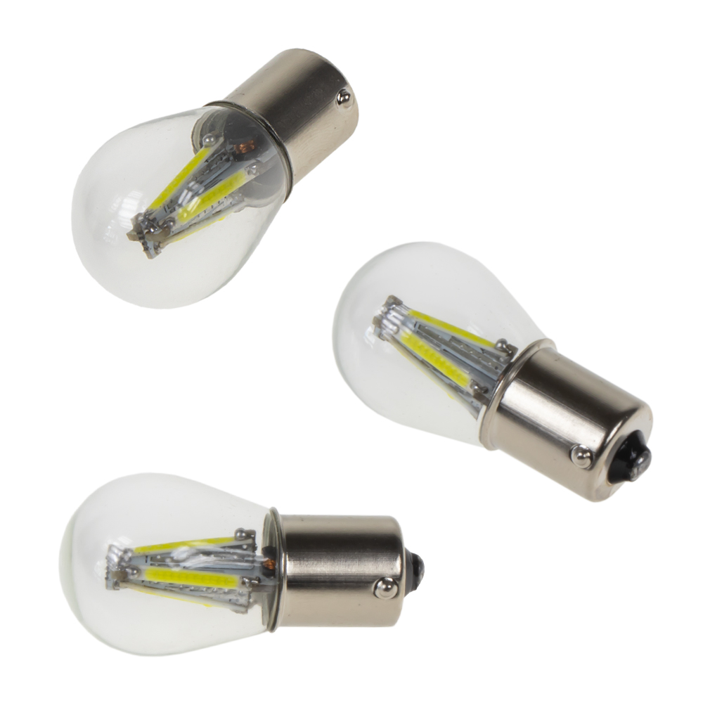 LED BA15s bílá, 12-24V, 4x COB LED | STUALARM IMPORT, s.r.o