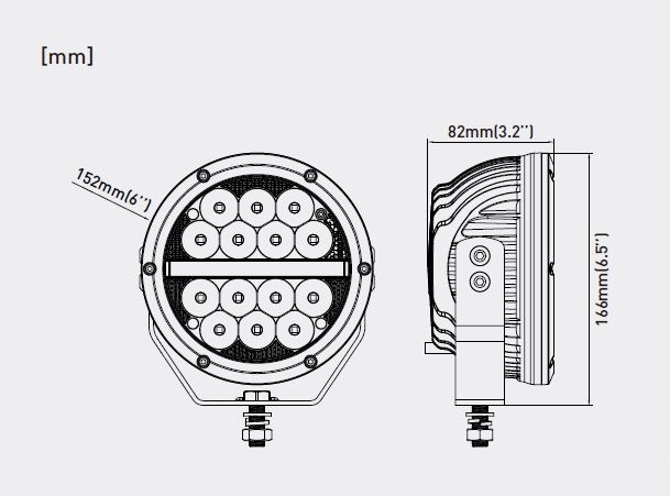 LED světlo kulaté s pozičním světlem, 14x5W, ECE R10, R148, R149 ...