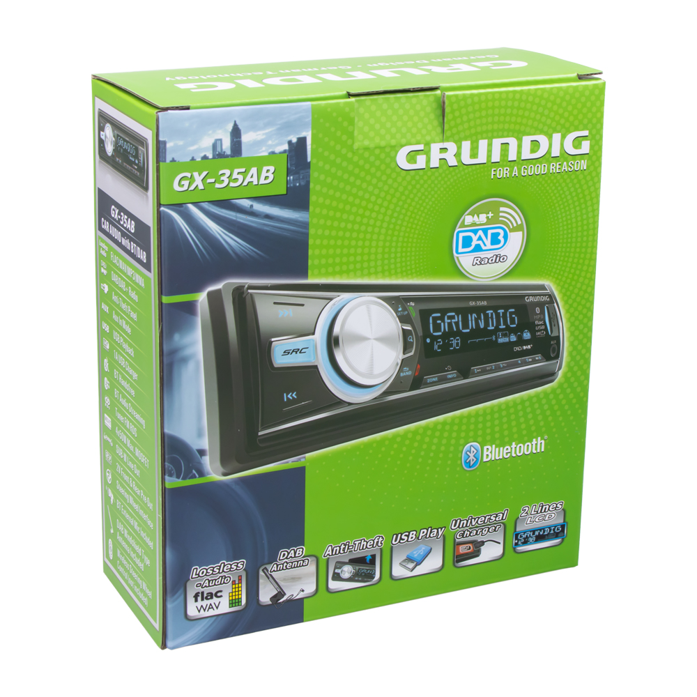 GRUNDIG DAB+ / FM autorádio bez mechaniky / Bluetooth / USB / AUX ...